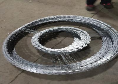 China Double Concertina Razor Wire , Concertina Barbed Wire With Various Blade Types for sale