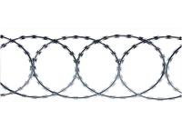 China BTO -22 Cross Blade Flat Barbed Wire Strip Razor Sharp Ribbon Silver Fencing for sale