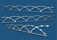 China BTO -22 Cross Blade Flat Barbed Wire Strip Razor Sharp Ribbon Silver Fencing for sale