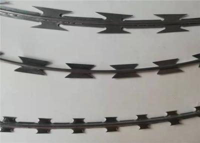 China Coil Razor Barbed Wire Mesh Fencing Razor Barbed Tape Wire For Wall Top And Border for sale