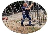 China CBT65 CBT60 BTO22 Welded Razor Wire Mesh 75 * 150mm Diamond Hole for sale