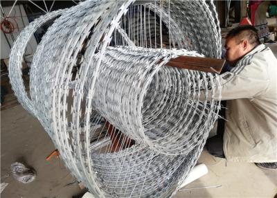 China Security Conductor Razor Coil Electric Spiral Barbed Wire For Isolation Protection for sale