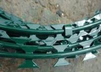 China Anti Rust Powder Coated Concertina Razor Barbed Wire For Welded Razor Fence for sale