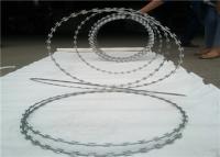 China Single Strand Type Barbed Stainless Steel Razor Wire durable Surface Treatment for sale