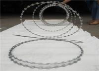 China Single Strand Type Barbed Stainless Steel Razor Wire durable Surface Treatment for sale