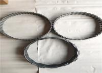 China Single Strand Type Barbed Stainless Steel Razor Wire durable Surface Treatment for sale