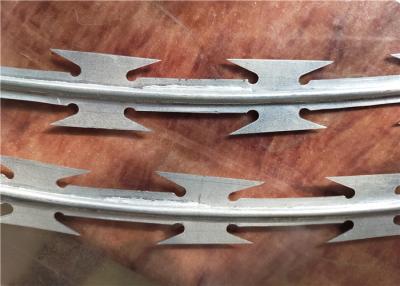 China CBT -65 Razor Concertina Barbed Wire HD Galvanized Zinc Low Carbon Steel for sale