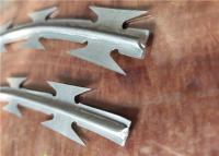China CBT -65 Razor Concertina Barbed Wire HD Galvanized Zinc Low Carbon Steel for sale