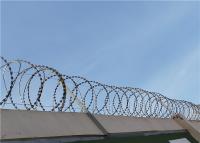 China 450mm Hot Dipped Razor Barbed Wire Razor Tape Wire Anti Thief Army Security for sale