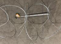 China 500mm Coil Diameter Concertina Razor Barbed Wire Weight Per Meter for sale