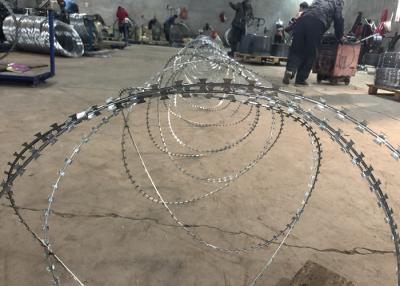 China Hot Dipped Galvanized Razor Wire BTO11 Barbed Blade Type For Popular for sale