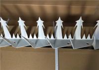 China White Coated Large Size Wall Security Spikes , Metal Security Spikes On Fence for sale