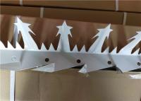 China White Coated Large Size Wall Security Spikes , Metal Security Spikes On Fence for sale