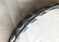 China Concertina Cross BTO 22 Razor Wire , Razor Blade Fencing Razor Ribbon Wire Coil for sale