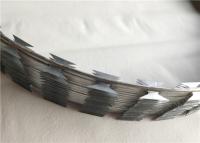 China Concertina Cross BTO 22 Razor Wire , Razor Blade Fencing Razor Ribbon Wire Coil for sale