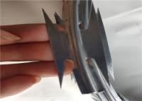 China Barbed Tape Concertina Cross Prison Razor Wire CBT-65 Long Blade for sale