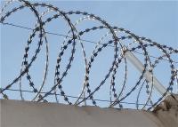 China BTO -22 450mm Galvanized Concertina Razor Barbed Wire Razor Blade Fencing for sale