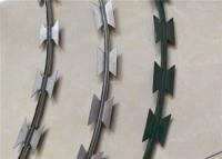 China Concertina Clipped Anti Explosion Razor Barbed Wire , Military Razor Wire for sale