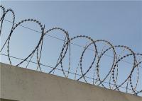 China Mesh Concertina Barbed Wire For Razor Blade Fencing , Galvanized Barbed Wire for sale