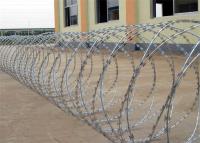 China Heavy Duty Galvanized Razor Wire , Barbed Concertina Barbed Tape for sale