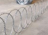 China Fence Flat Wrap Razor Wire Connected By Clips , Razor Blade Barbed Wire for sale