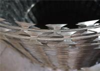 China BTO-10 Coil Fence Barbed Galvanized Razor Wire With Blades for sale