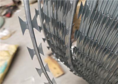 China Anti Climb Mesh BTO-22 Single Razor Concertina Barbed Wire for sale