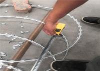 China BTO-30 BTO-28 Barbed Flat Wrap Razor Wire With Clips for sale