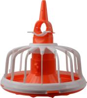 China Red Broiler Feed Pan Chicken Feeders And Drinkers Stainless Steel for sale
