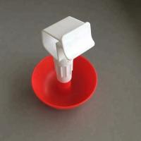 China Automatic auto chicken quail poultry Nipple Drinker with drip cup 22mm square tube pipe poultry equipment for sale