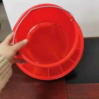 China 10KG Plastic Hanging Feeder Chicken Feeding Line Parts Red for sale