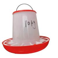 China Plastic Poultry Feeder Pan Bucket Water Drinker Farm Equipment Auto 10kg Chicken Feeder for sale