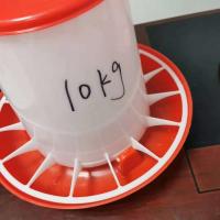 China Plastic Poultry Feeder Pan Bucket Water Drinker Farm Equipment Auto 10kg Chicken Feeder for sale