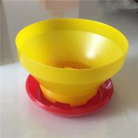 China Multifunctional Chicken Turkey Feeder Yellow Plastic With Anti Waste Ring Poultry Automatic Feeders For Wholesales for sale