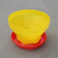 China Multifunctional Chicken Turkey Feeder Yellow Plastic With Anti Waste Ring Poultry Automatic Feeders For Wholesales for sale