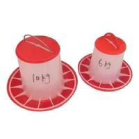 China 10kg Chicken Feeder Automatic Chicken Feeding System Yellow Red for sale