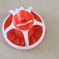 China ABS Chicken Feeder Pan Automatic Pan Feeding System Red Or Yellow for sale