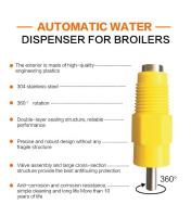 China Broiler Nipple Poultry Feeder Drinker 38.8mm Automatic Nipple Drinker Chicken for sale