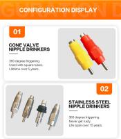 China Detachable Automatic chicken nipple drinker automatic Water Stainless Steel Nipple Drinker for sale