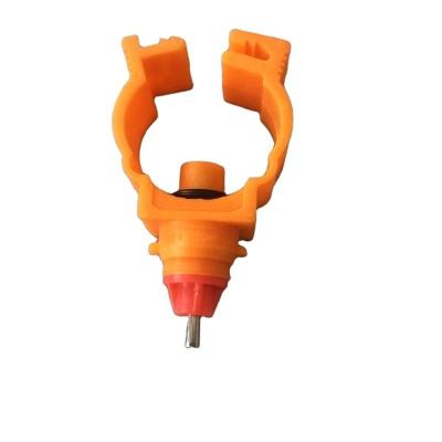 China 360 Degree Poultry Feeder Drinker Orange Poultry Farm Nipple Drinker for sale