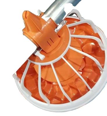 China Stainless Pan Feeding System For Broiler Feed Pan Orange And White for sale