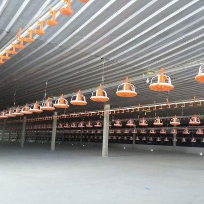 China 120L Pan Feeding System For Broiler Chicken Pan Feeder Yellow Red for sale