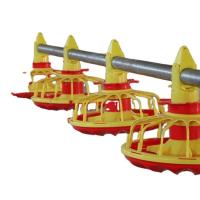 China Chicken Coop Pvc Pipe Feeder Pan Feeder Poultry Green Yellow for sale