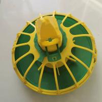 China Chicken Coop Pvc Pipe Feeder Pan Feeder Poultry Green Yellow for sale