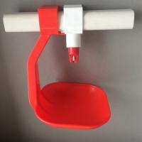 China Customizable Nipple Drinker With Cup Poultry Chicken Nipple Cups Red for sale