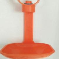 China Orange Poultry Nipple Cup Chicken Water Dispenser Nipple Plastic ABS for sale