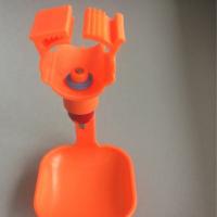 China Orange Poultry Nipple Cup Chicken Water Dispenser Nipple Plastic ABS for sale