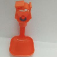 China Orange Poultry Nipple Cup Chicken Water Dispenser Nipple Plastic ABS for sale