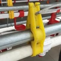 China Poultry Feeder Drinker 25mm PVC Pipe Clamp Yellow For Poultry Water Supply for sale