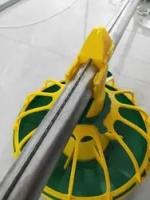 China New Type Poultry Feeder Pan Automatic Broiler Pan Feeding Line System Equipment for sale